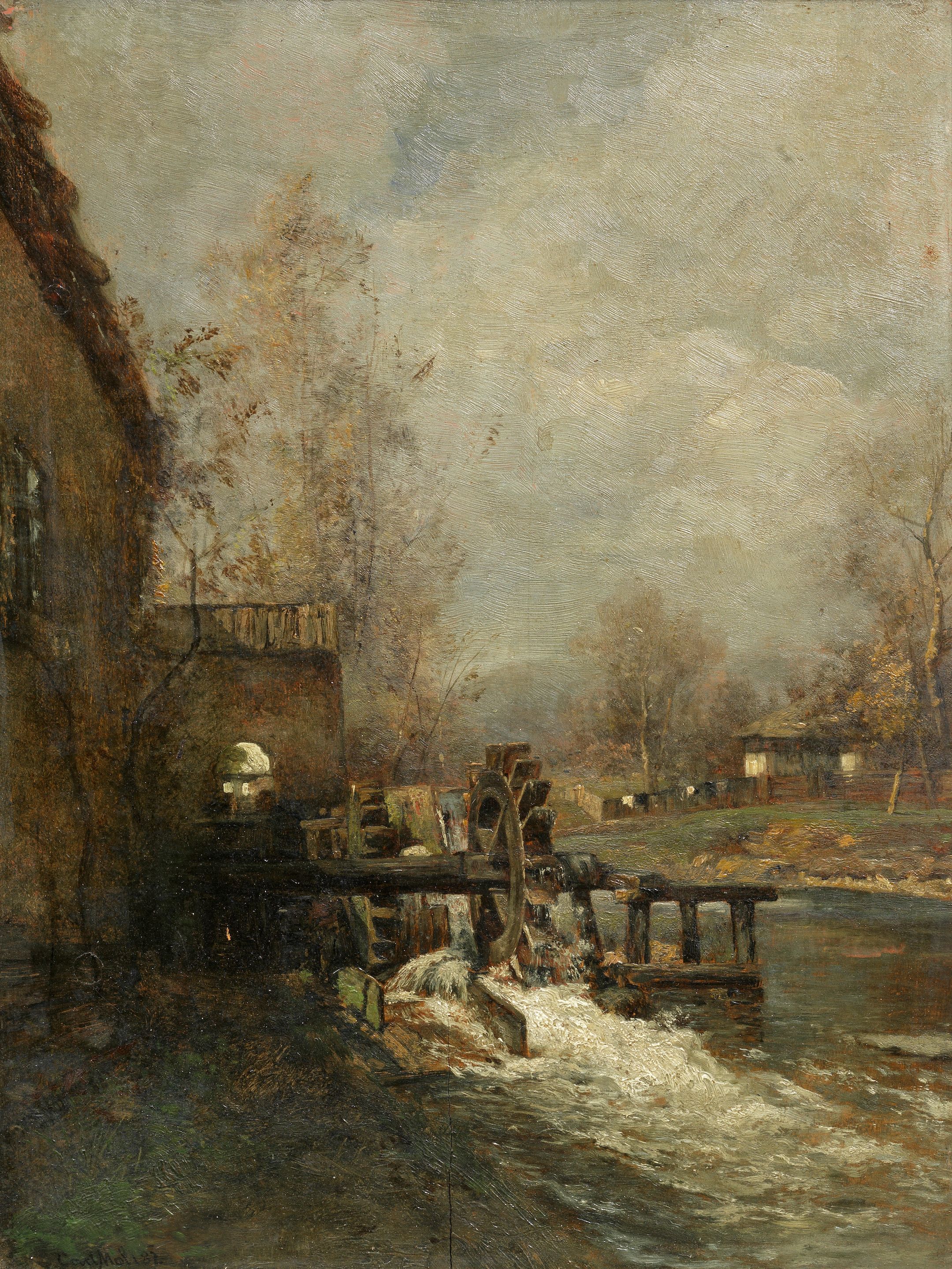 Bonhams : Carl Moll (Austrian, 1861-1945) The Watermill
