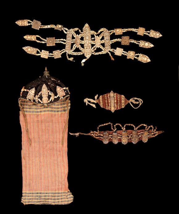 Bonhams : A group of carved-bone ritual Vestements Tibet, 17th Century(4)