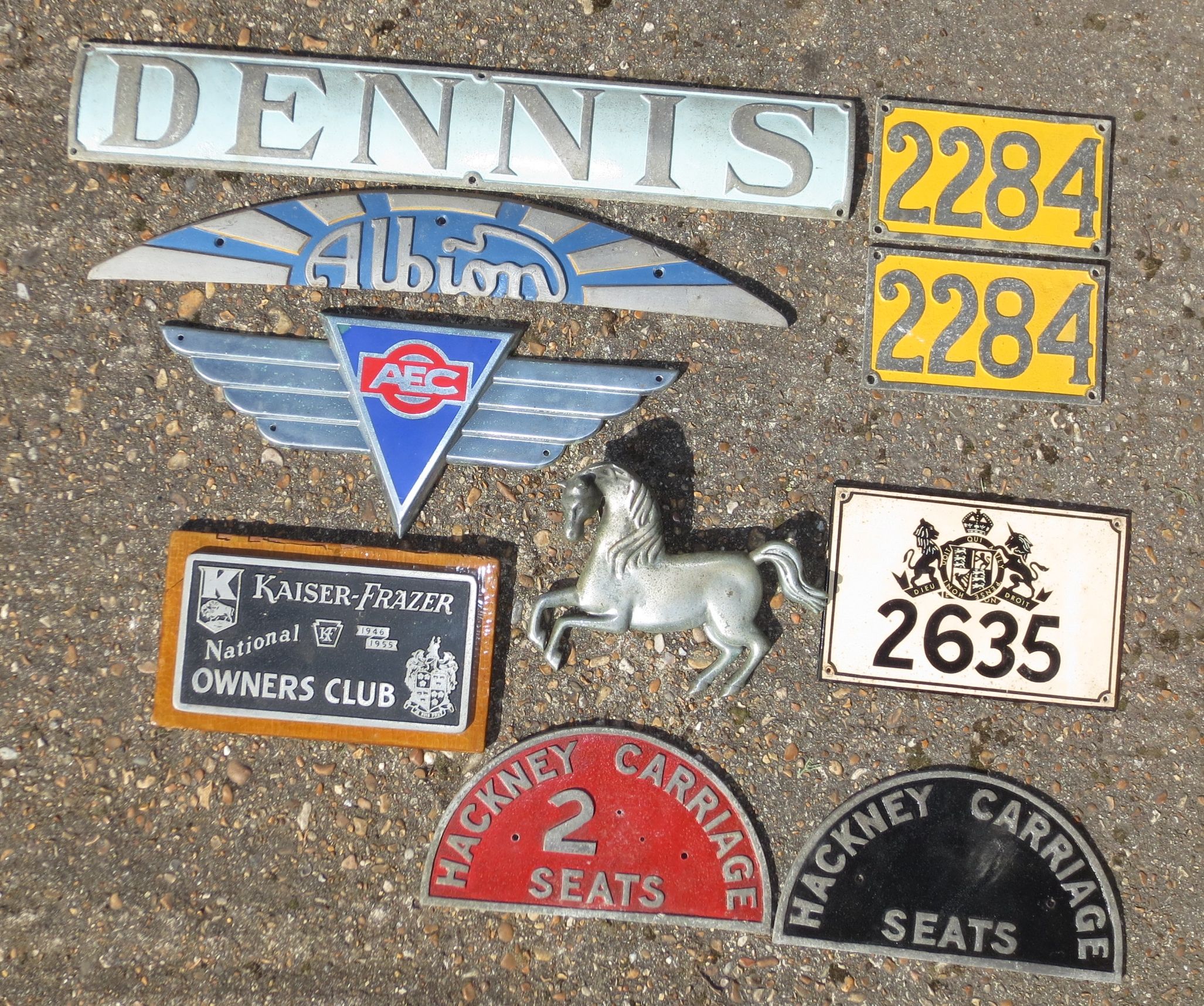 Bonhams Cars : Three commercial vehicle badges,