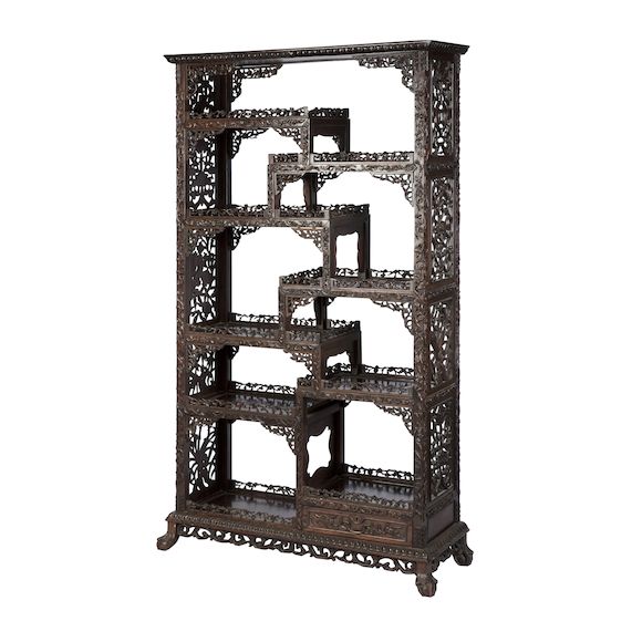 Bonhams : A hardwood stage cabinet 19th century