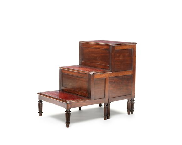 Bonhams : A set of Regency mahogany bed steps attributed to Gillows