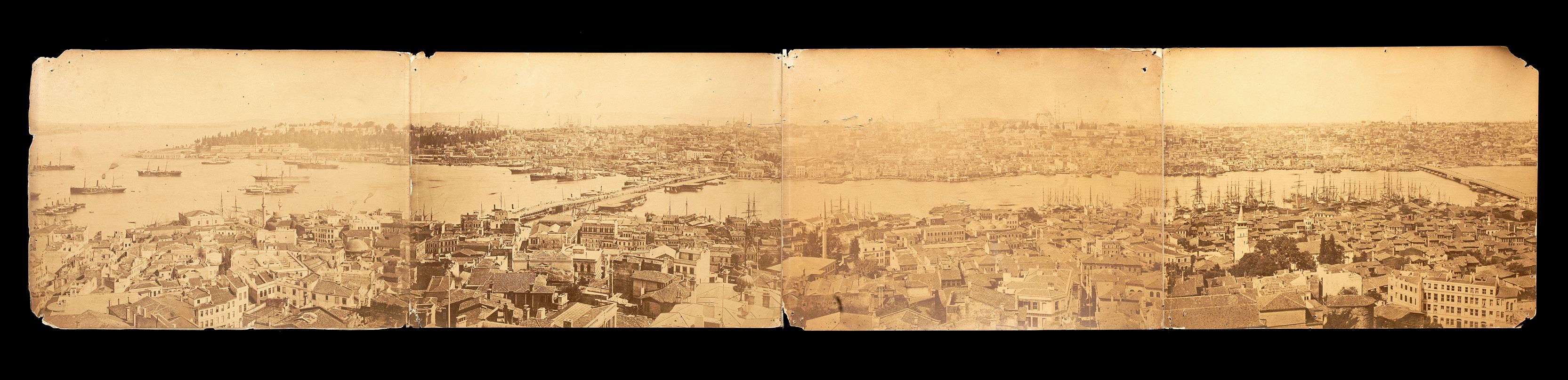 Bonhams : A panoramic photographic View of Constantinople in concertina ...
