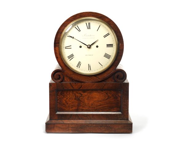 Bonhams : A William IV rosewood twin fusee bracket clock signed Charles ...