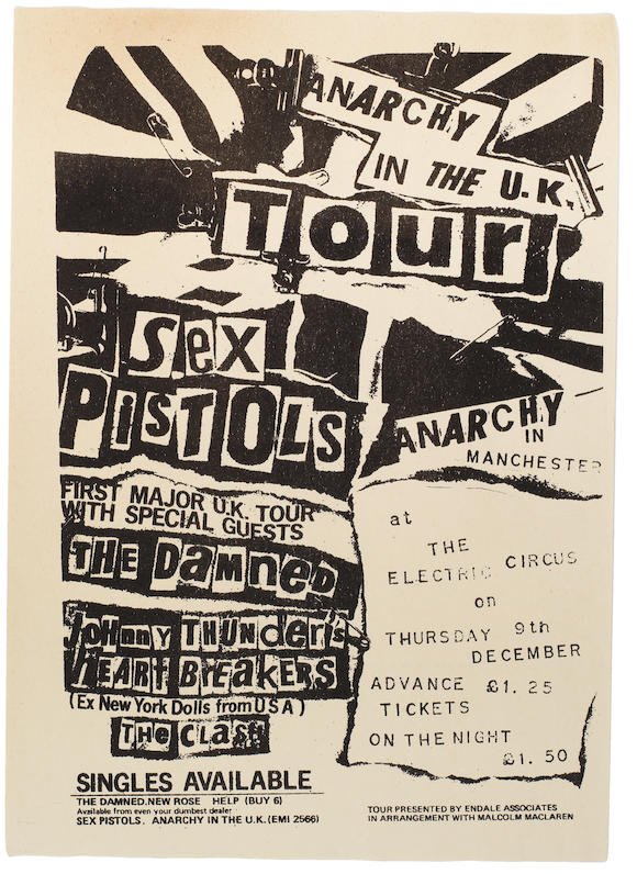 Bonhams Sex Pistols A Flyer For The Anarchy In The Uk Tour 9th