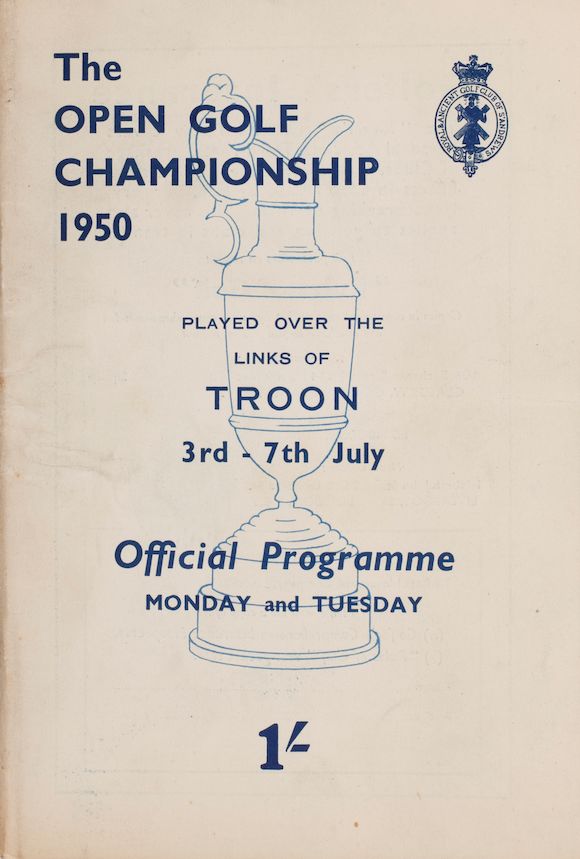 Bonhams : A 1950 Open Championship (Troon) programme