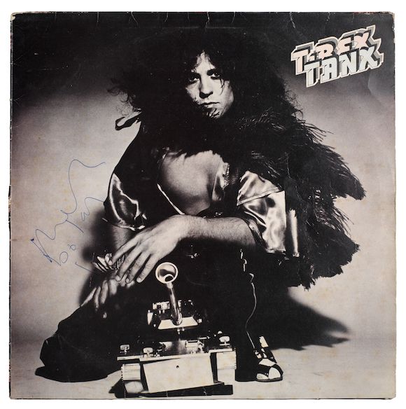 Bonhams : Marc Bolan An autographed copy of the album 'T.Rex Tank' 1973,