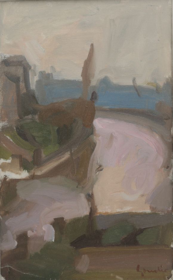 Bonhams : Alexander Goudie (British, 1933-2004) Wet Road