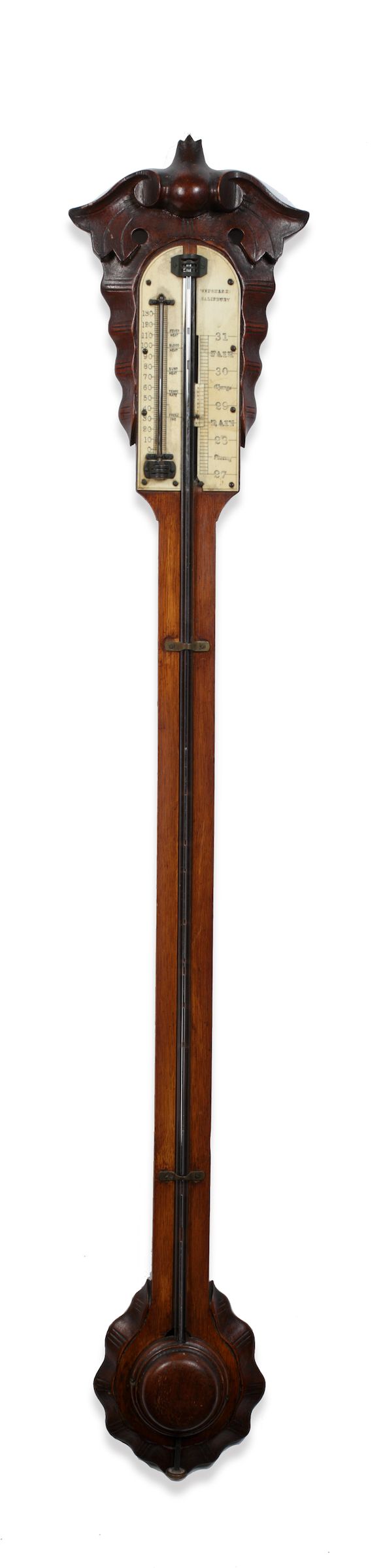Bonhams : Wapshare - Salisbury: a 19th Century mahogany stick barometer ...