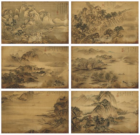 Bonhams : After Wang Hui (1632-1717) Landscape After Old Masters