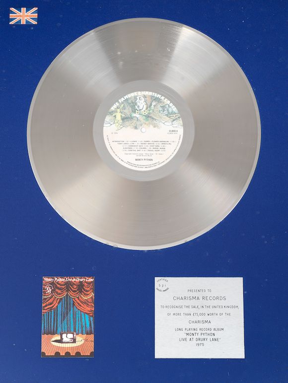Bonhams : Monty Python: A BPI 'Silver' award for the album 'Monty ...