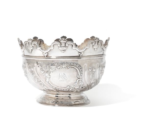 Bonhams : A Queen Anne silver Monteith bowl by William Lukin I, London ...