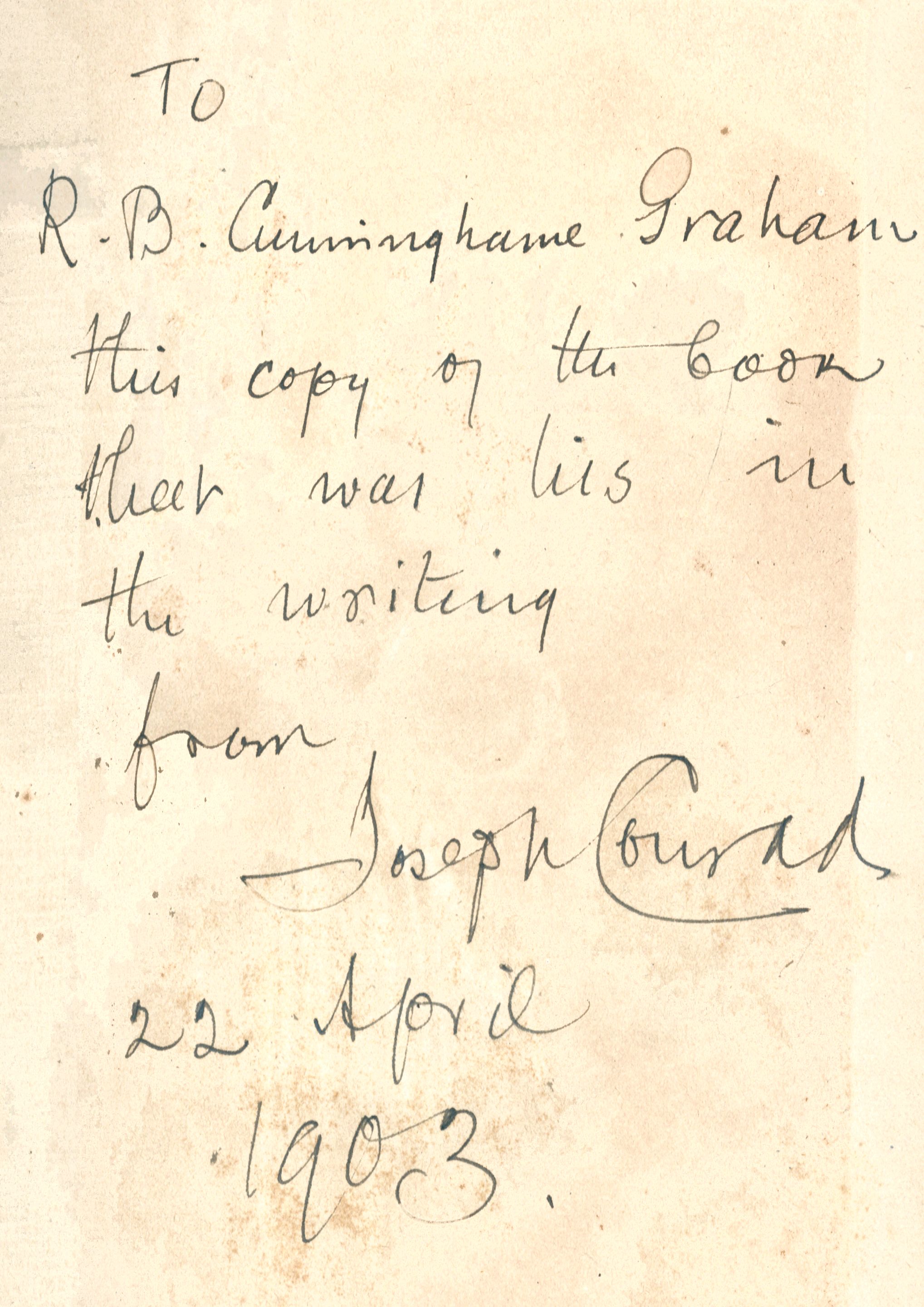 Bonhams : CONRAD (JOSEPH) The dedication copy of Typhoon and Other ...