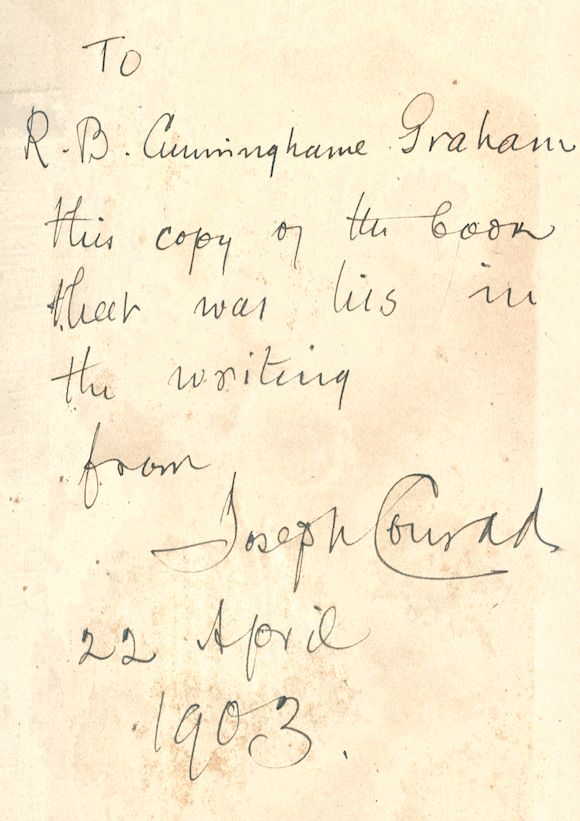 Bonhams : CONRAD (JOSEPH) The dedication copy of Typhoon and Other ...