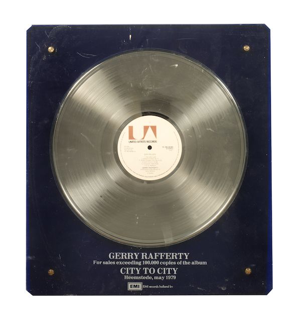 Bonhams : Gerry Rafferty: Two sales awards for the album 'City To City ...