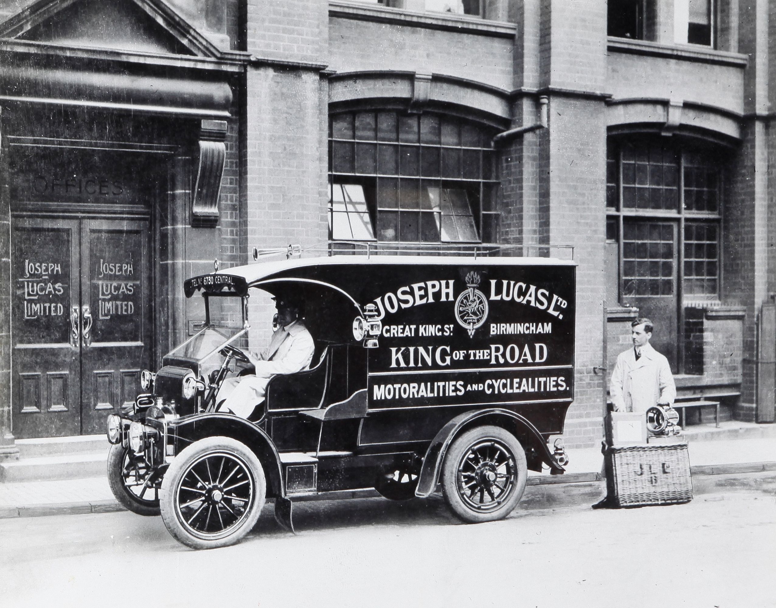 Bonhams Cars : A large photograph depicting a Joseph Lucas Ltd delivery ...