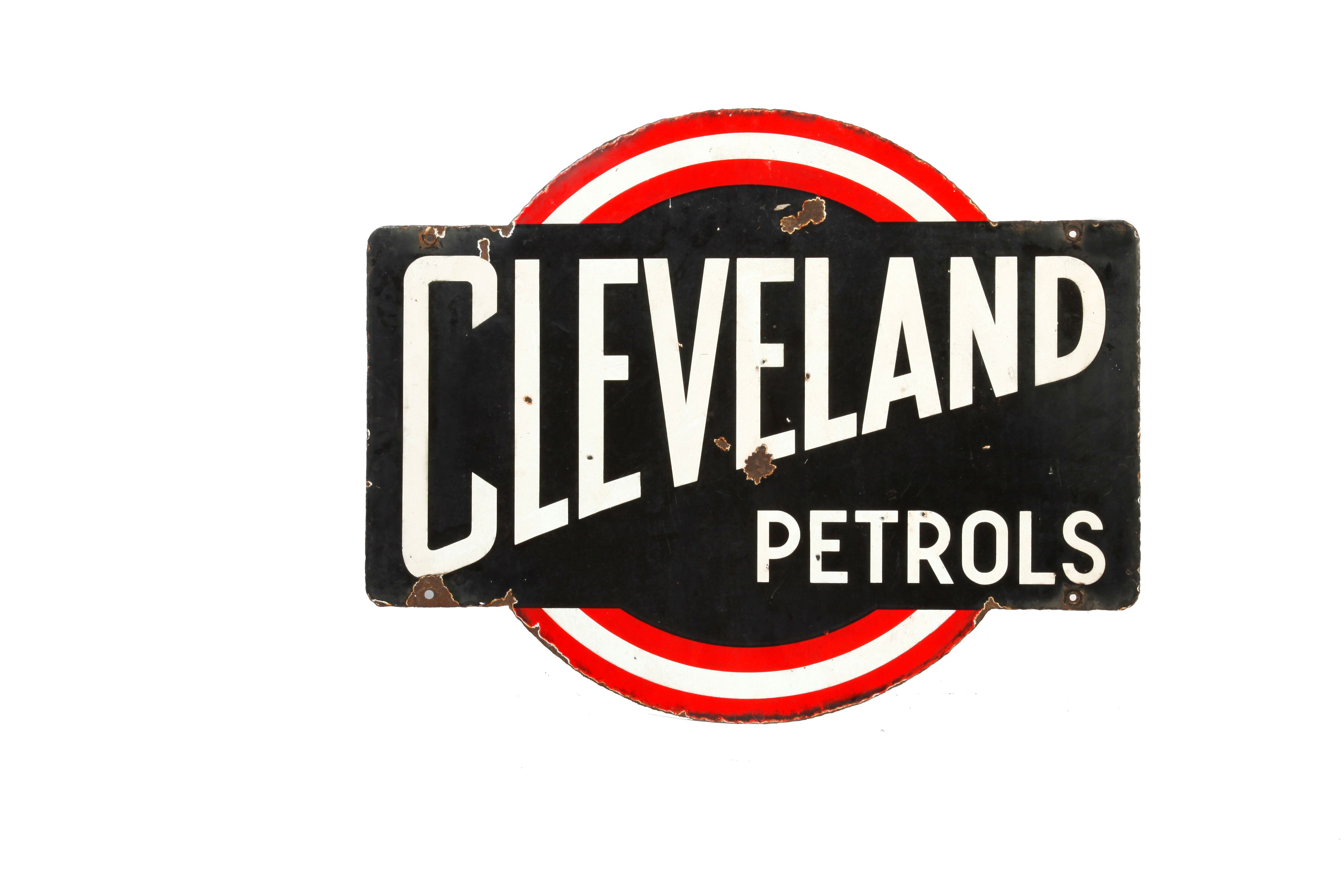 Bonhams Cars : A Cleveland Petrols enamel sign,