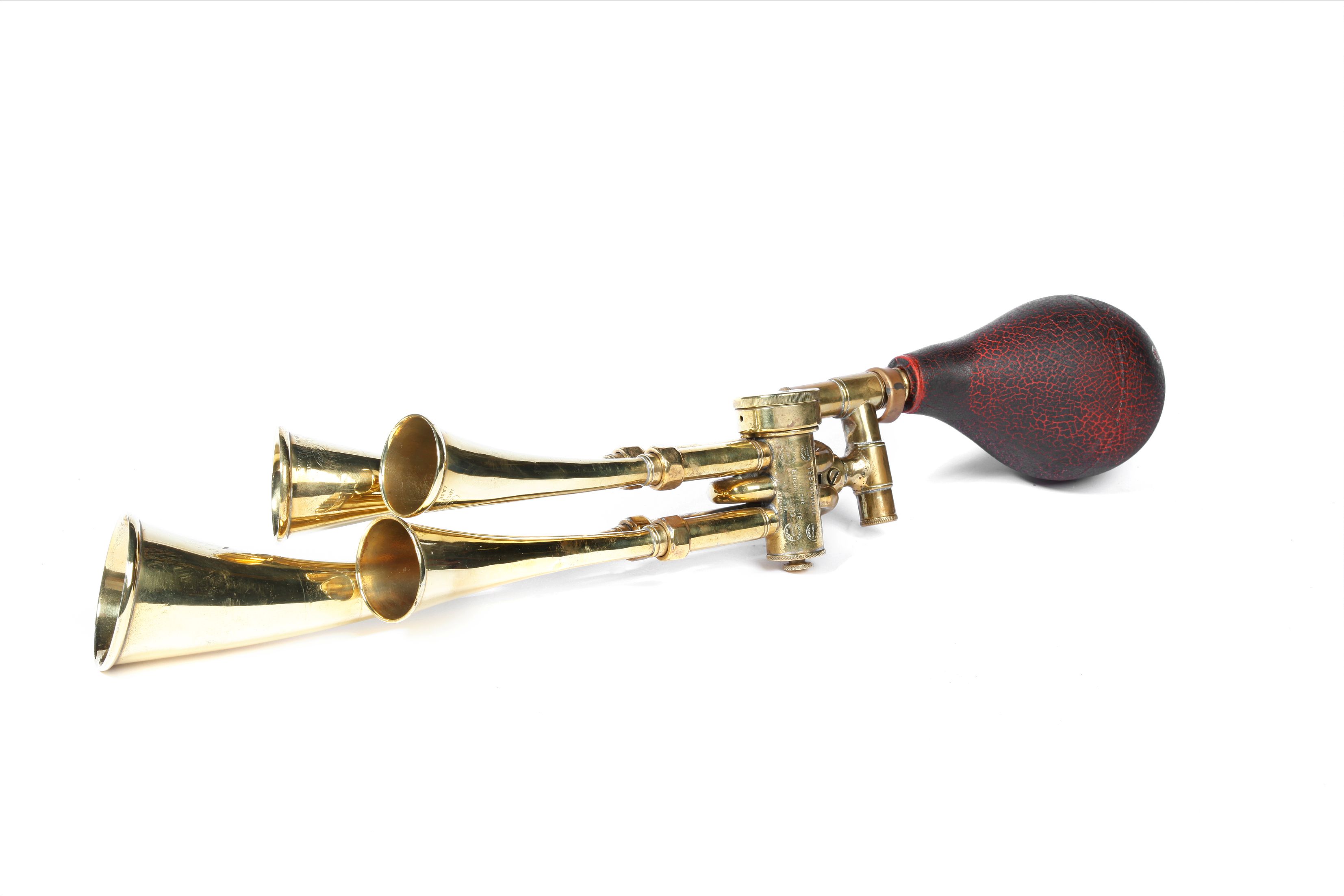 Bonhams Cars : A four trumpet Le Testaphone bulb horn by Cicca, French ...