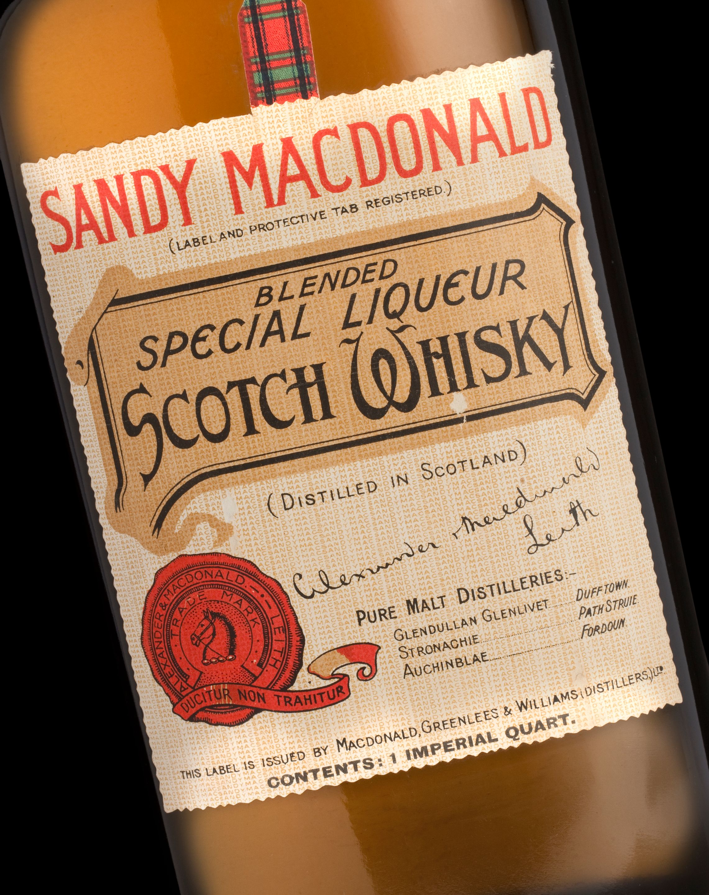 Bonhams : Sandy MacDonald Blended Special Liqueur-Early 20th Century