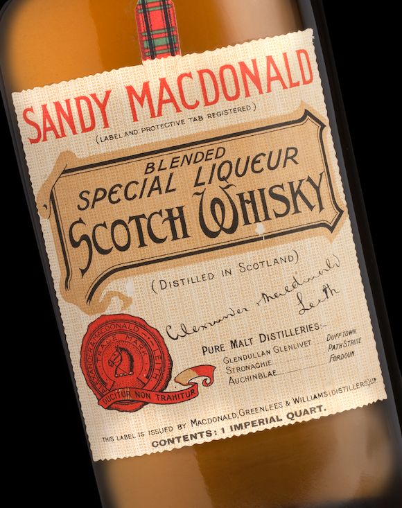 Bonhams : Sandy MacDonald Blended Special Liqueur-Early 20th Century