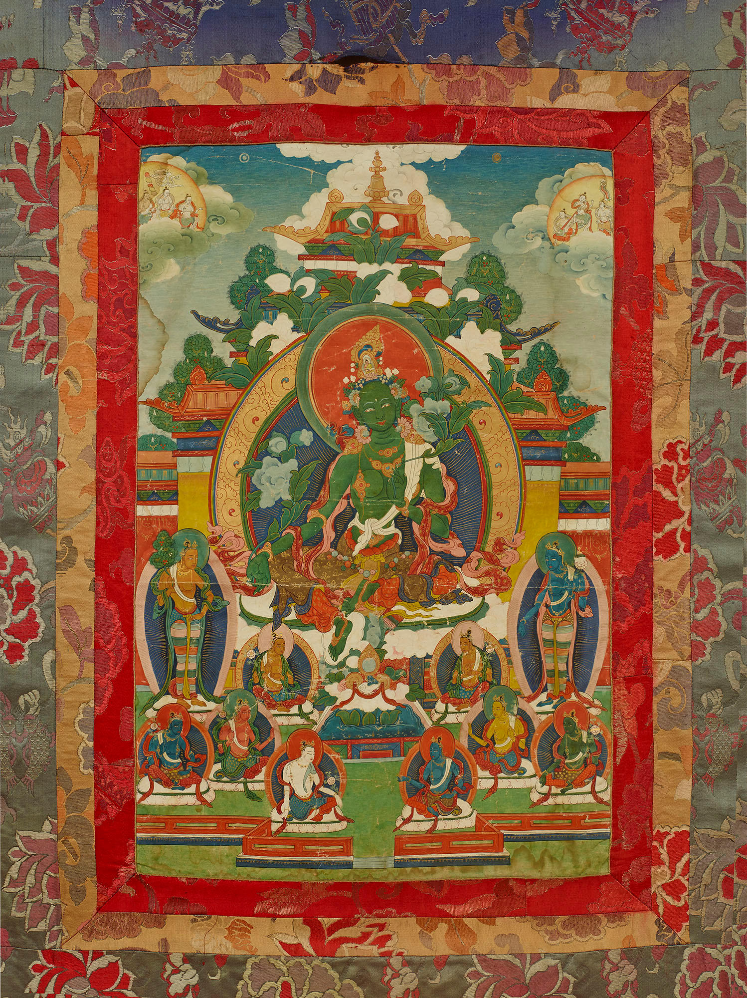 Bonhams : A Tibetan Thangka of Green Tara