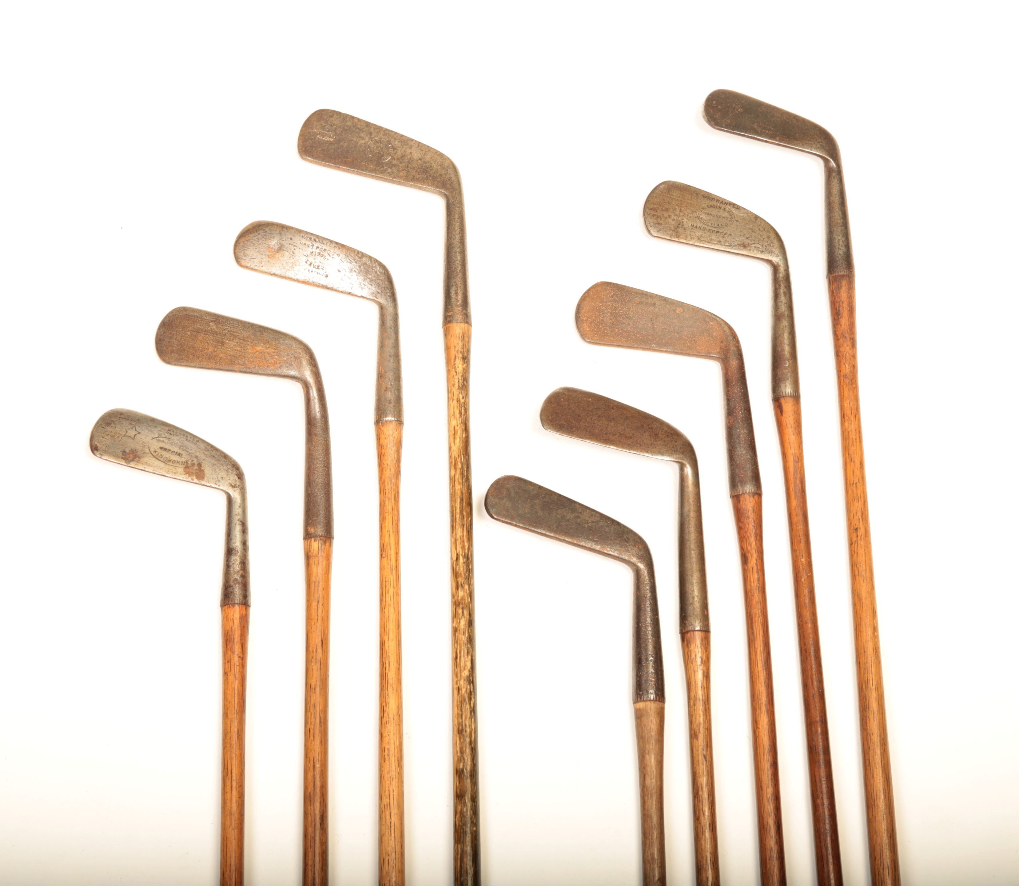 Bonhams : A large collection of wooden shafted clubs in playable ...