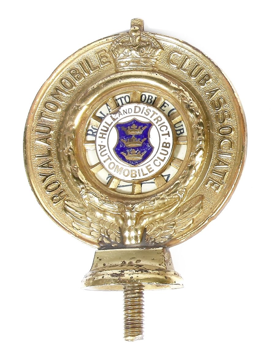 Bonhams Cars : An RAC Associate Member's badge with Hull & District ...