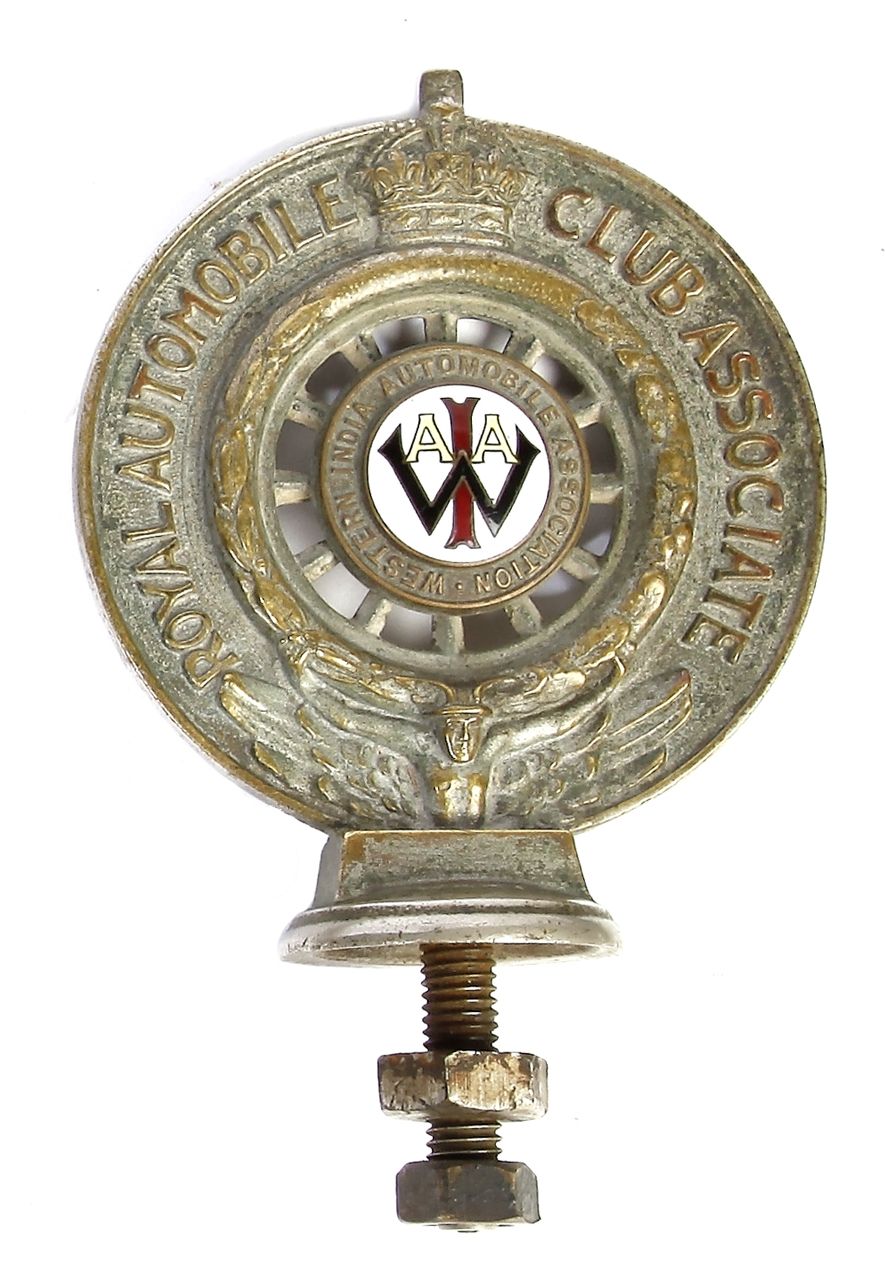 Bonhams Cars : An RAC Associate Member's badge with Western India ...