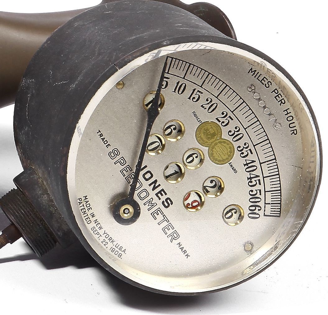 Bonhams Cars : A Jones 60mph speedometer, American, patented 1908,