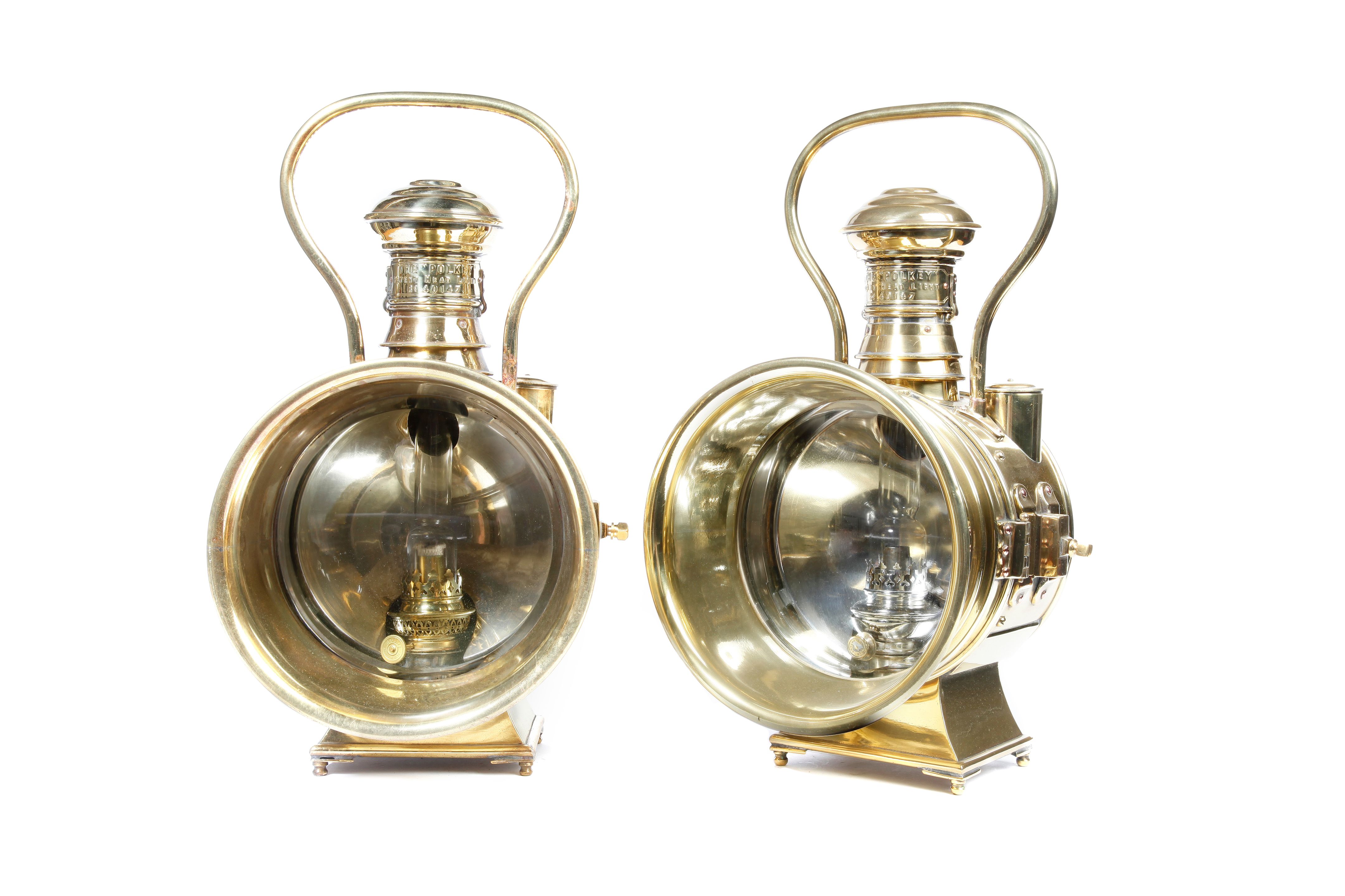 Bonhams Cars : A superb and rare large pair of 'The Polkey' oil ...