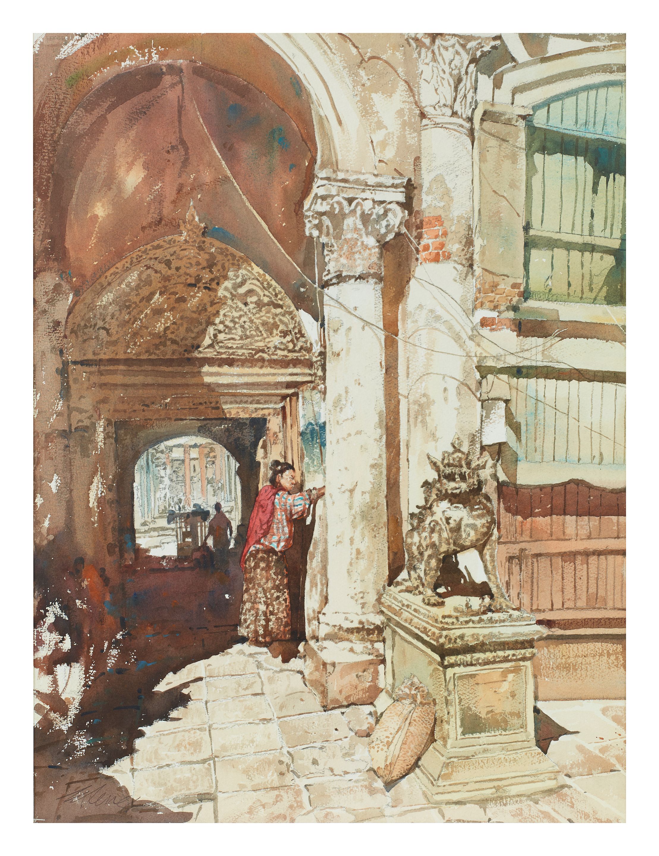 Bonhams : Ong Kim Seng (Singapore, b. 1945) Entrance to the Square