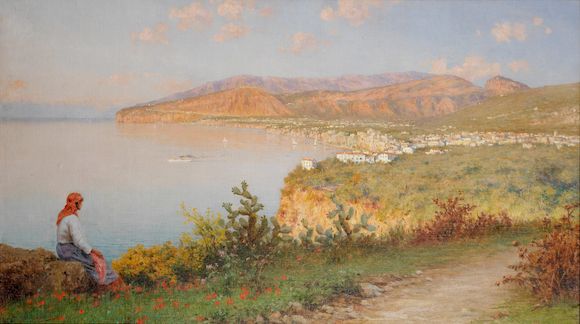 Bonhams : Giuseppe Chiarolanza (Italian, 1864-1920) Across the bay