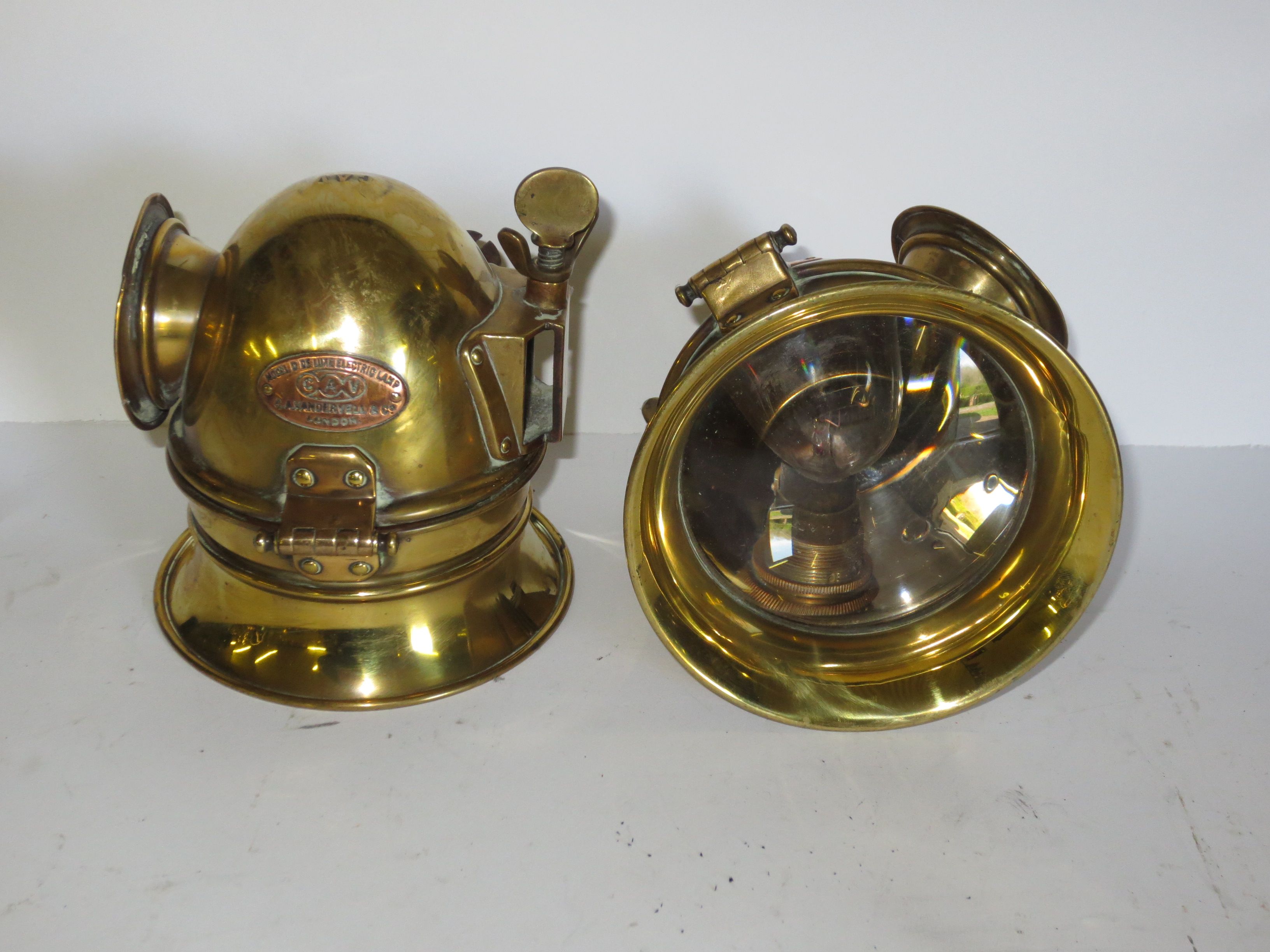Bonhams Cars : A pair of CAV model 'D' Deluxe electric side lights,