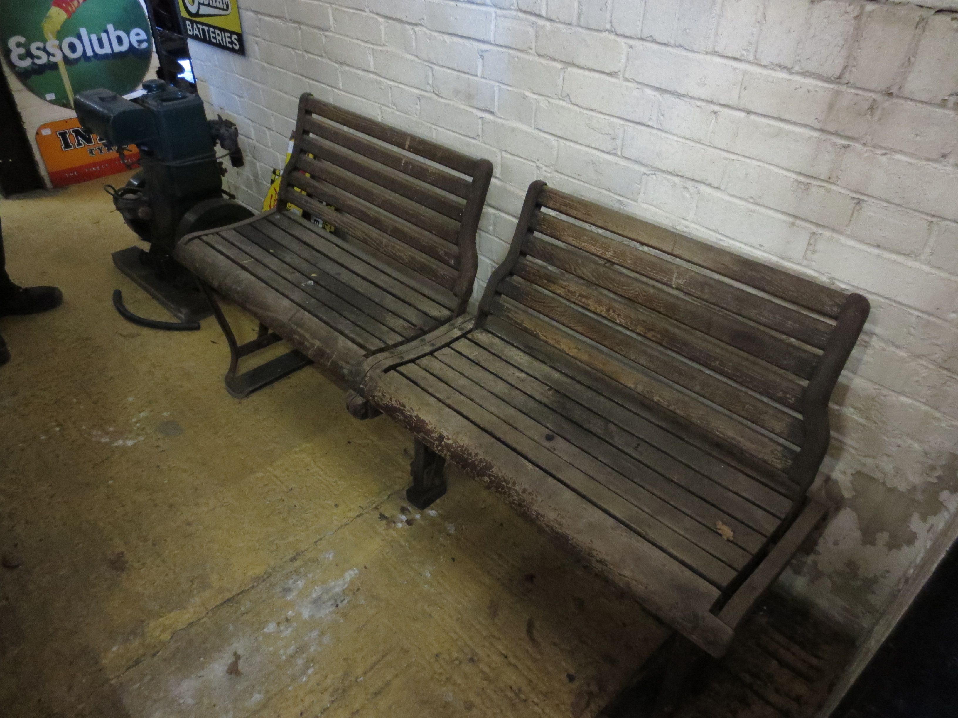 Bonhams Cars : A reversible wooden and cast iron tram bench-seat, circa ...