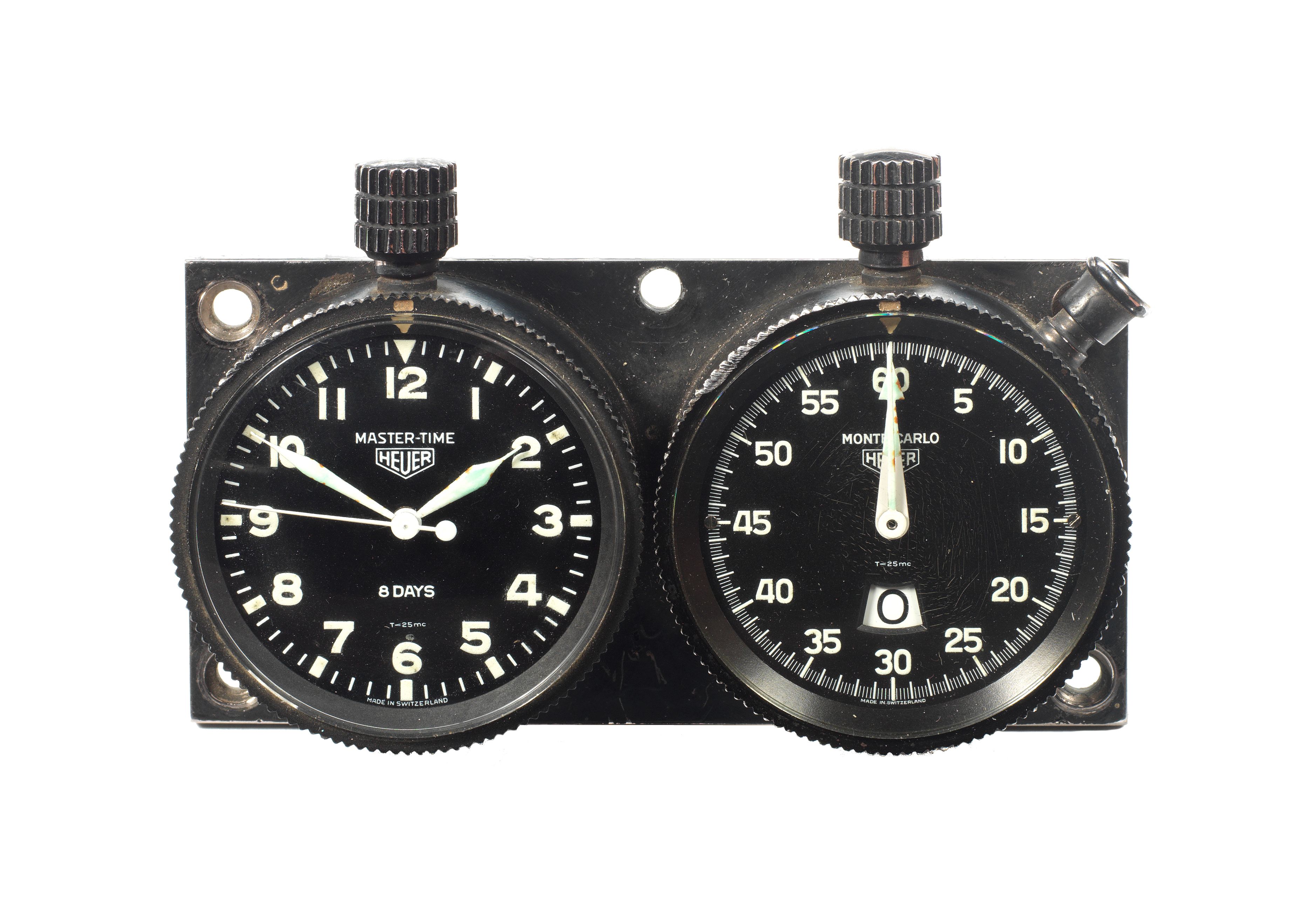 Bonhams Cars : A pair Heuer stopwatches, 1972,