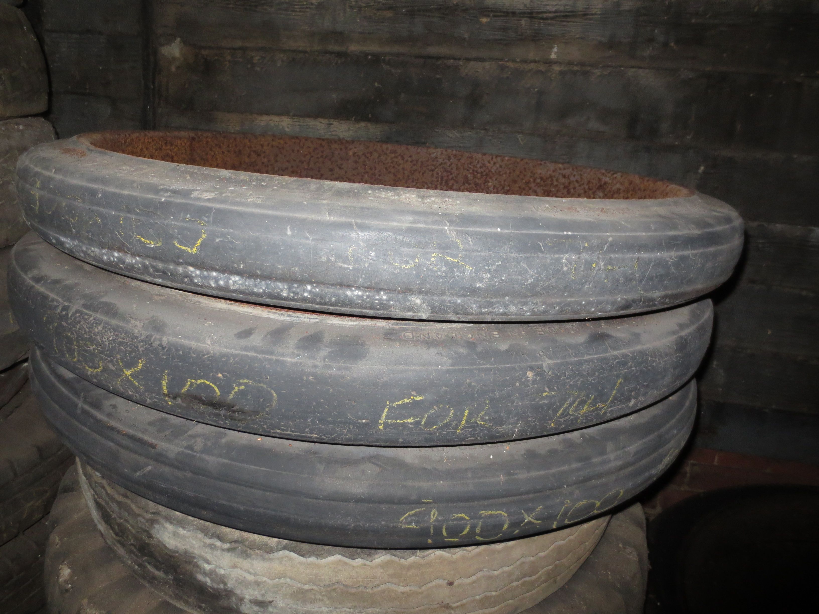 Bonhams Cars : Four Bates solid rubber tyres,