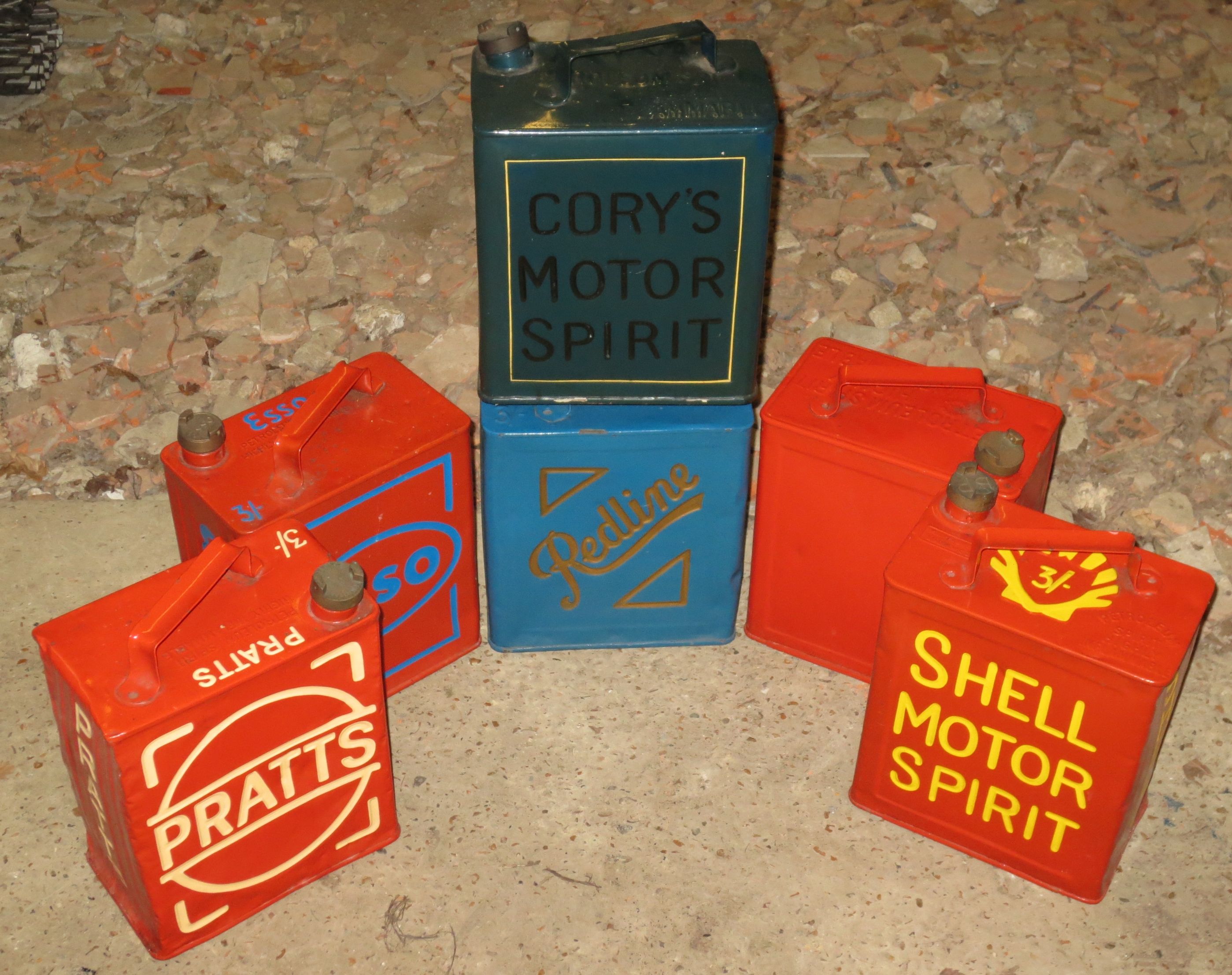 Bonhams Cars : A scarce Corey's Motor Spirit 2-gallon fuel can,