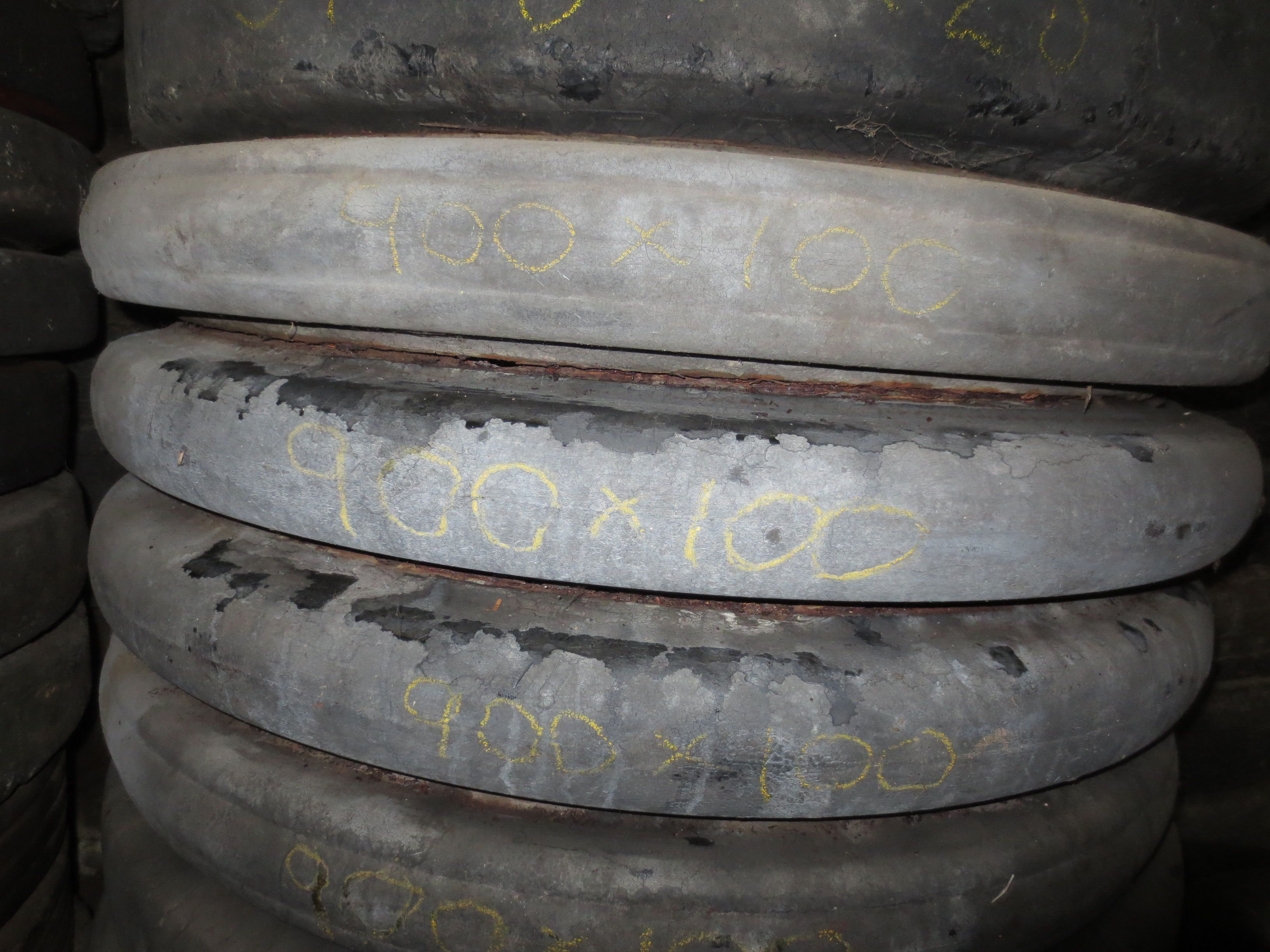 Bonhams Cars : A set of four Henley 900 x 100 solid rubber tyres for ...