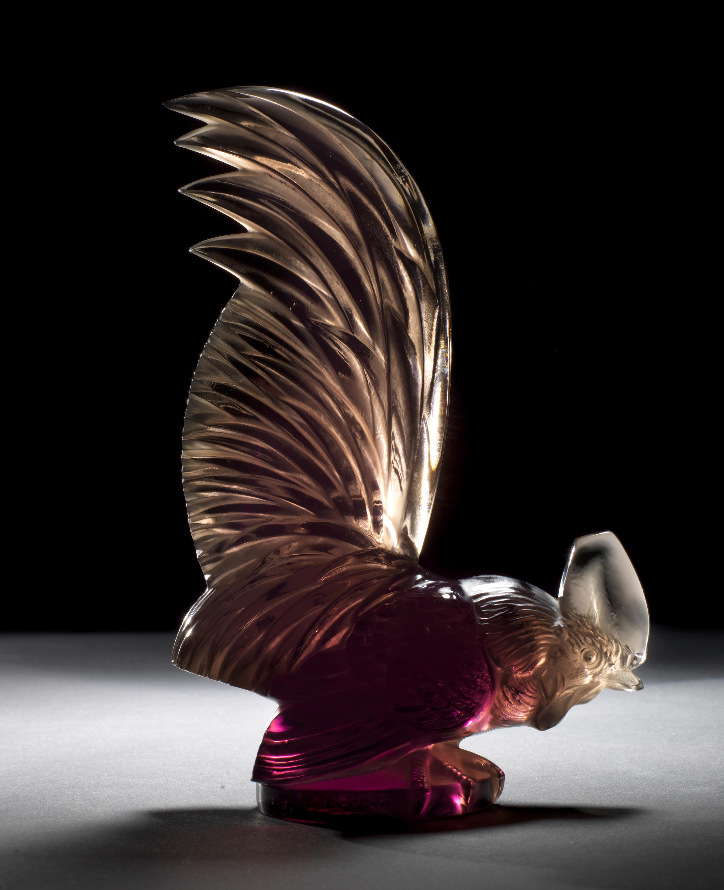 Bonhams Cars A Fine Coq Nain Mascot In Fumée Glass By Rene Lalique