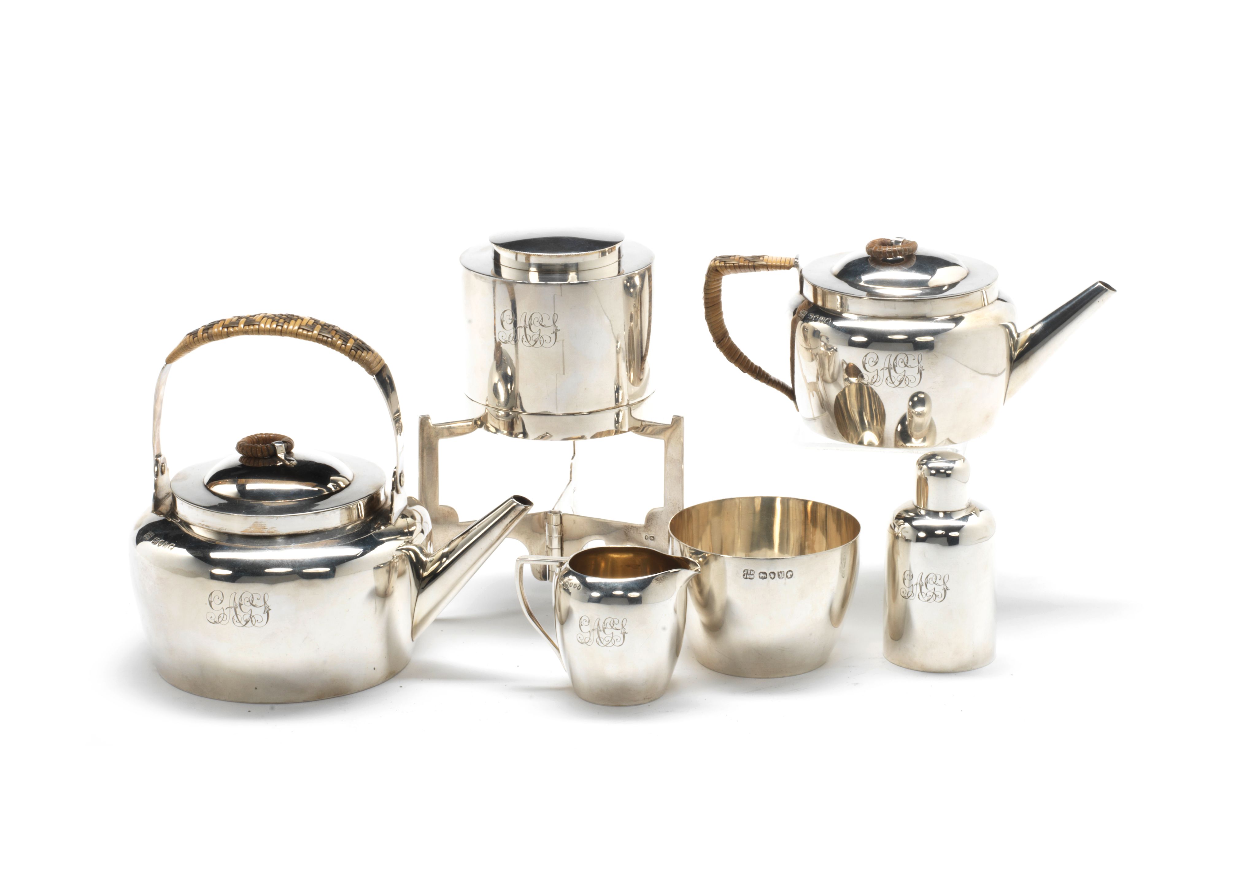 Bonhams Cars : A fine Christopher Dresser sterling silver travelling ...