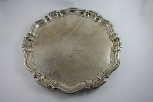 Bonhams : A silver presentation salver by Alexander Clark & Co. Ltd ...
