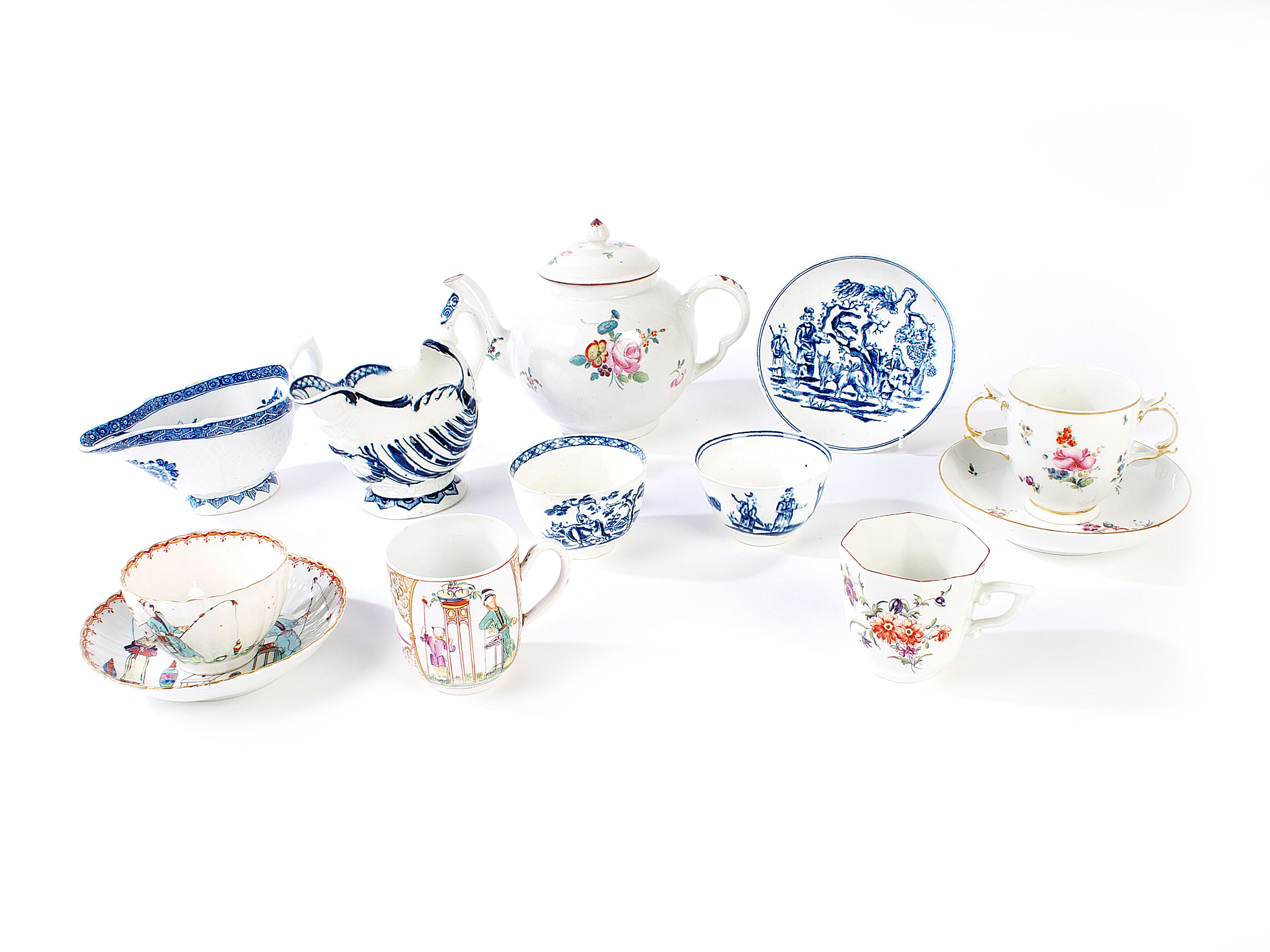 Bonhams : A group of Derby and Worcester porcelain, 18th century