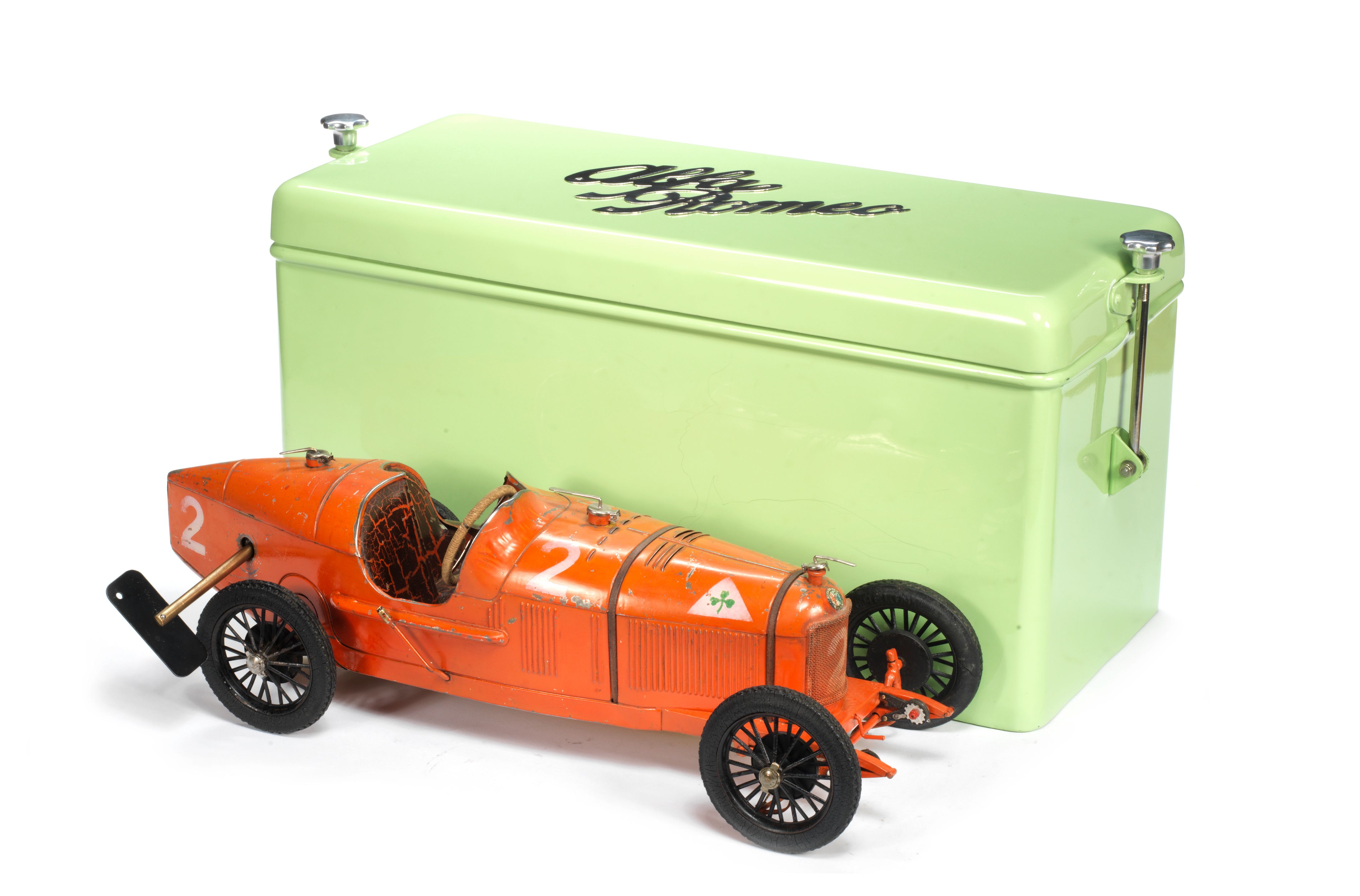 Bonhams Cars : A C.I.J. P2 Alfa Romeo tinplate Racing car, French circa ...