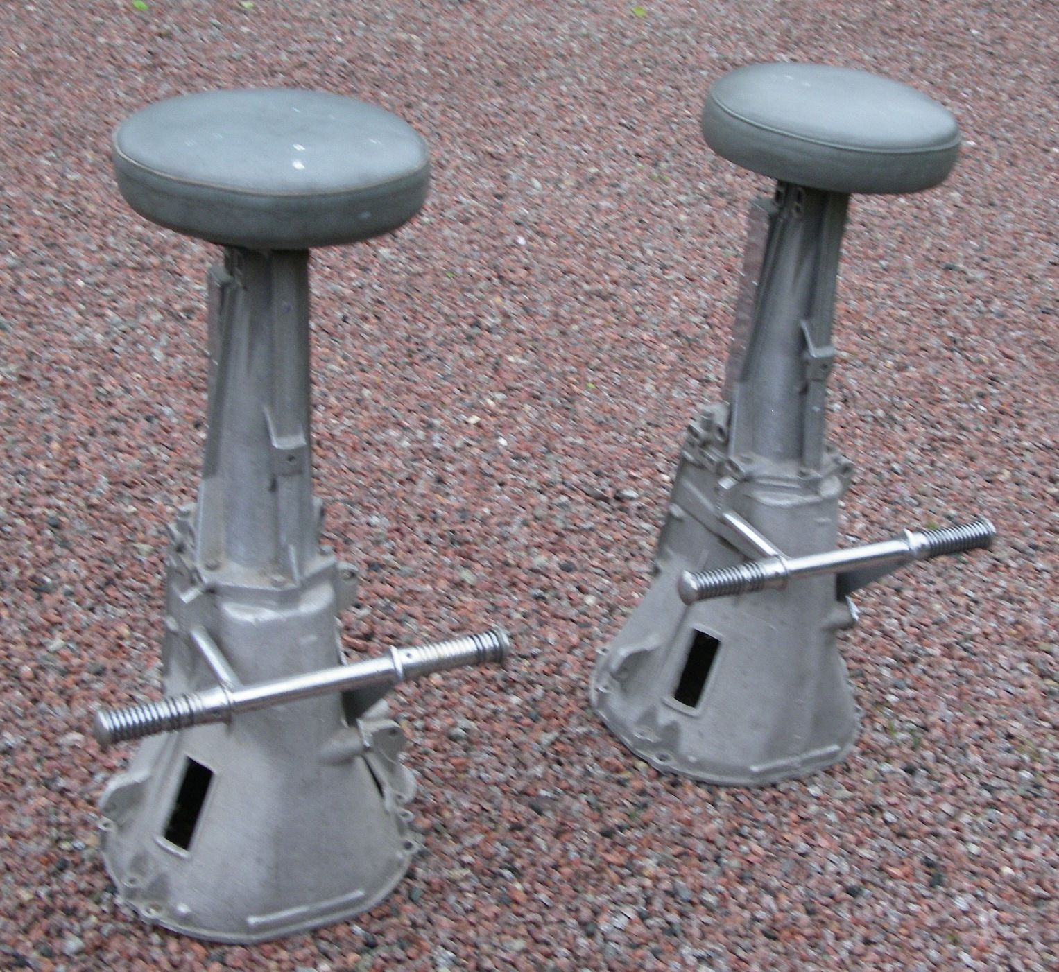 Bonhams Cars : A pair of hand-built 'automotive' bar stools,