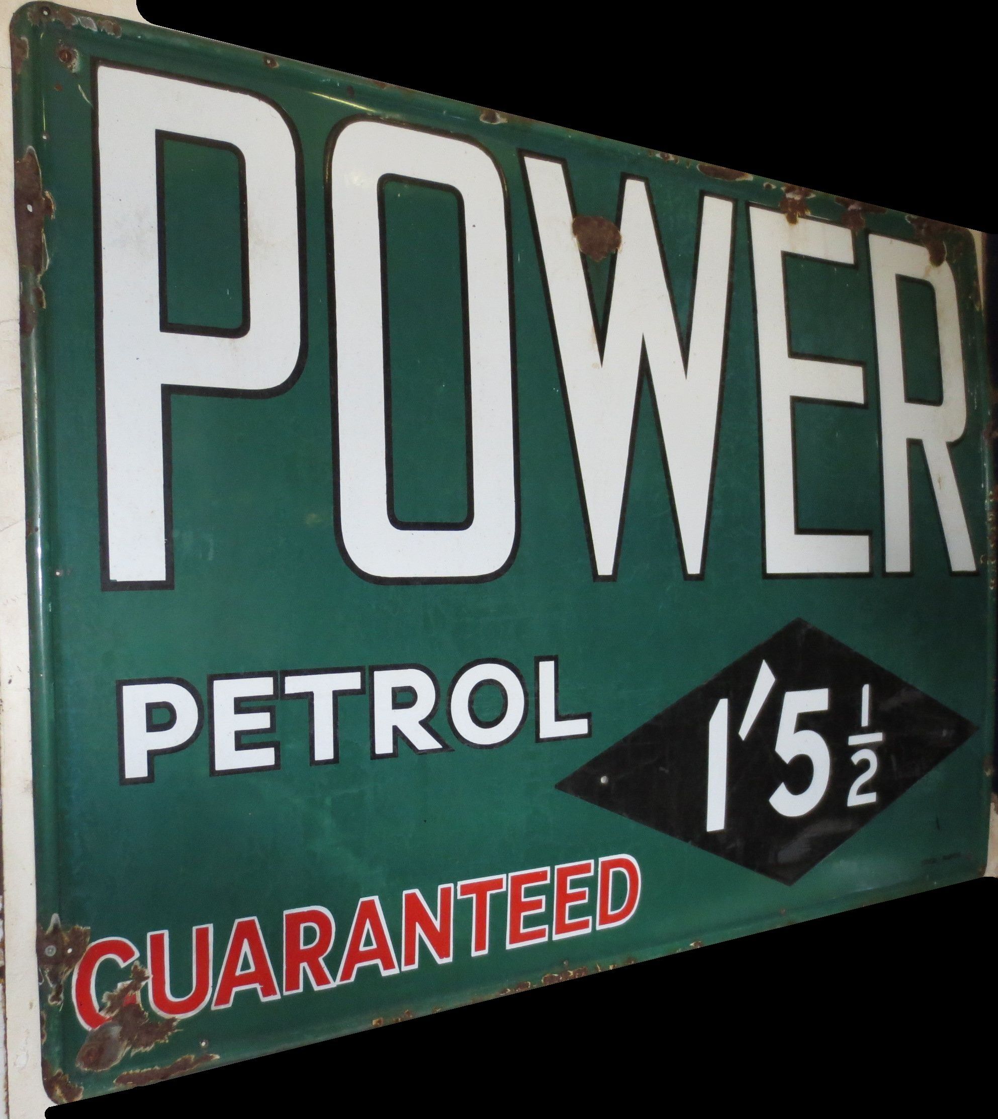 Bonhams Cars : A Power Petrol enamel sign,