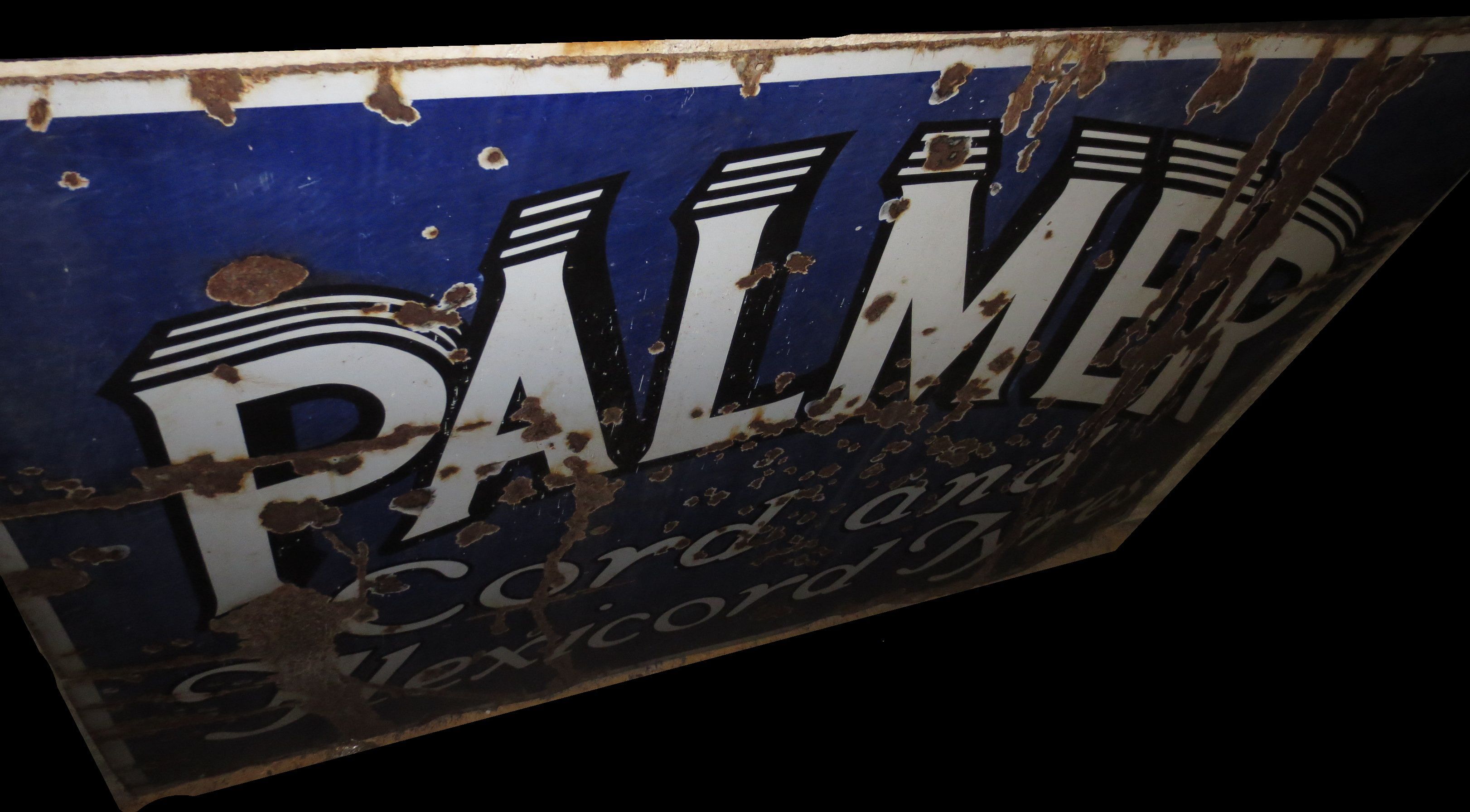 Bonhams Cars : A Palmer tyres enamel advertising sign,