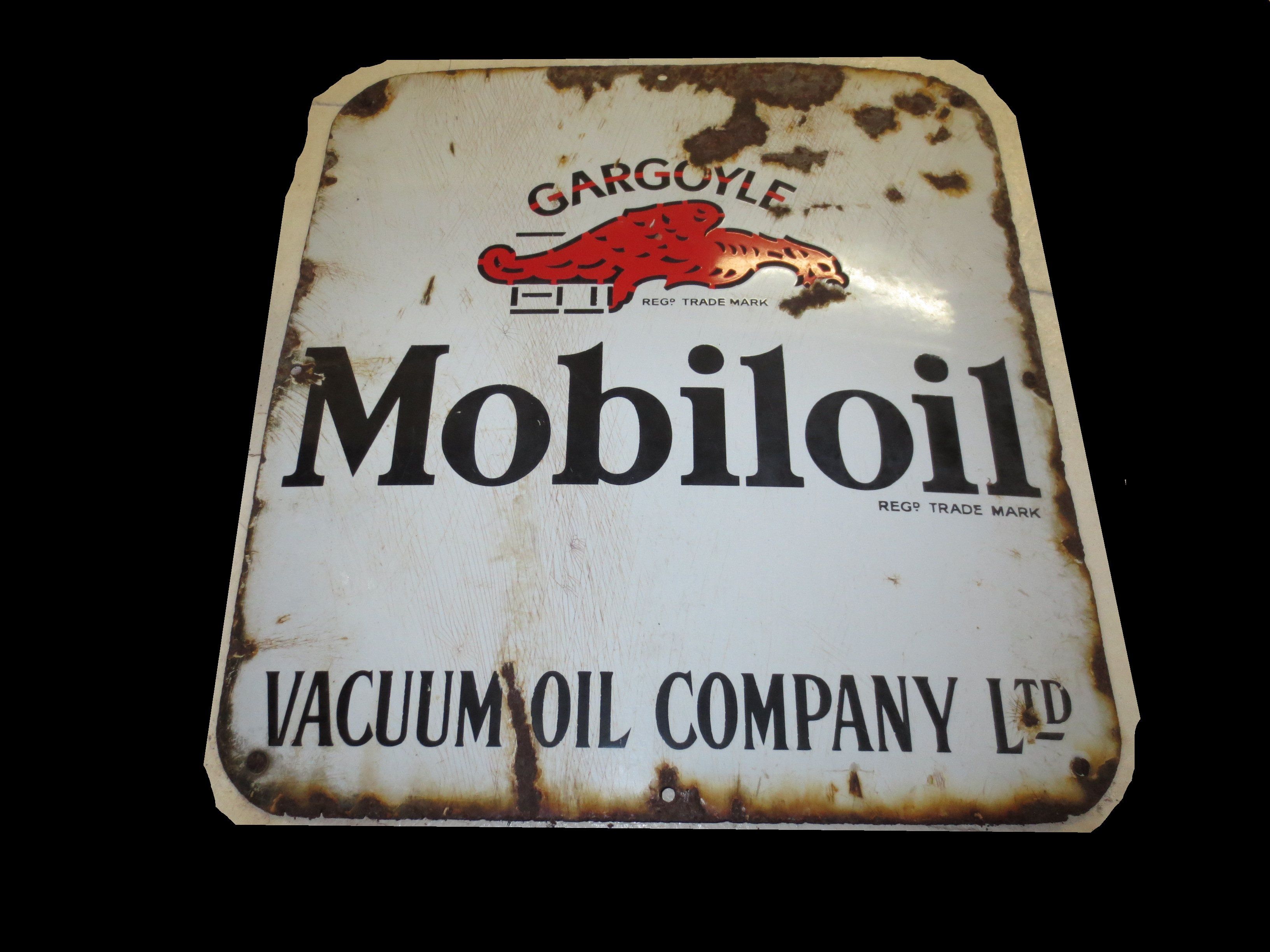 Bonhams Cars : A Mobiloil enamel sign,