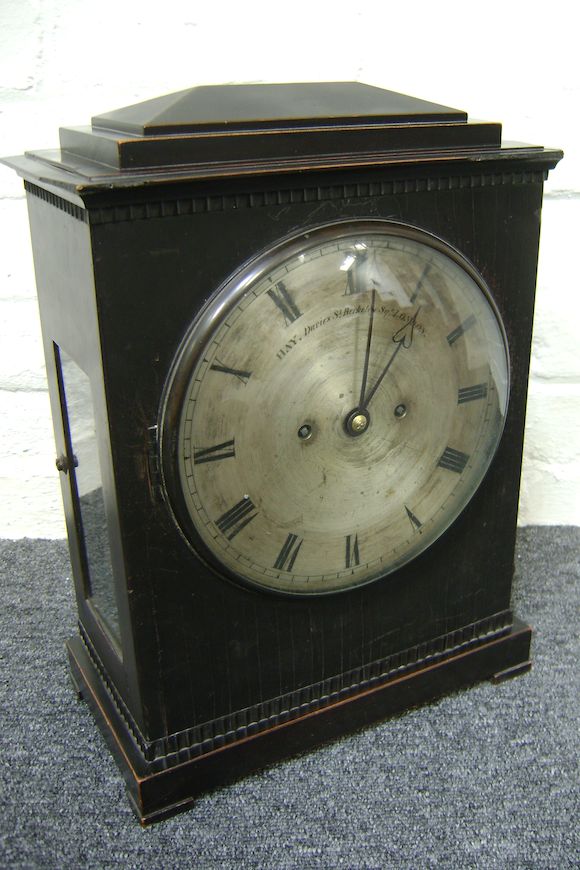 Bonhams : A Regency ebonised bracket clock by Hay, Davies St. Berkeley ...