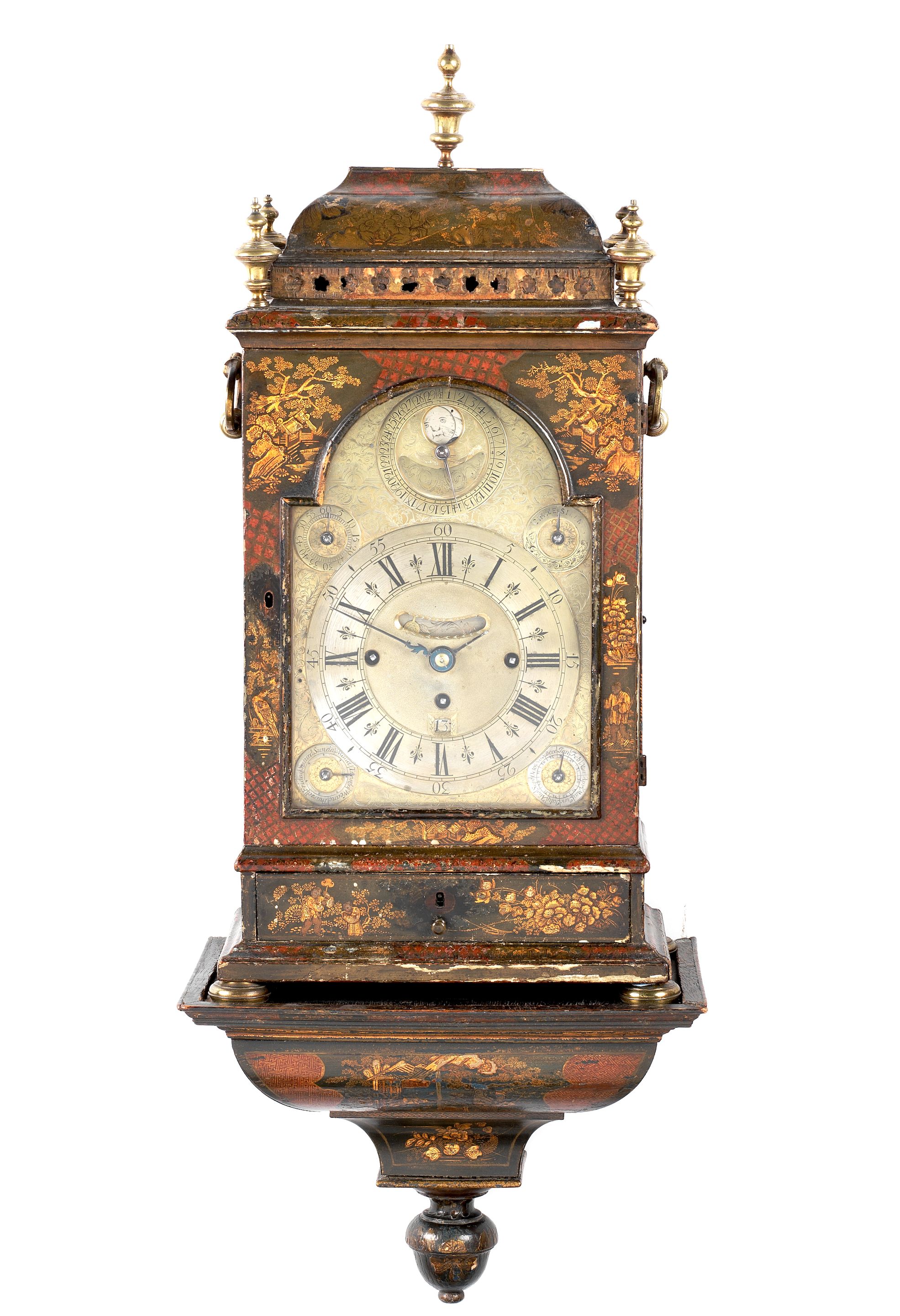 Bonhams : A rare early 18th century chinoiserie decorated lacquered ...