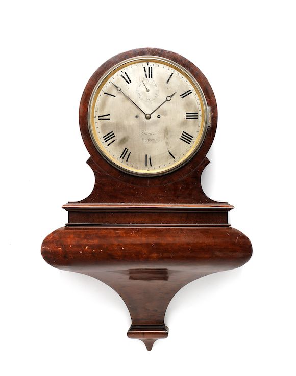 Bonhams : A rare early 19th century mahogany striking wall clock ...