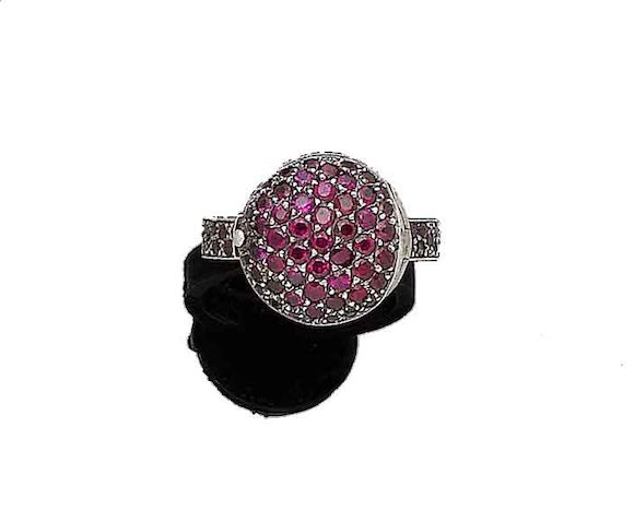 Bonhams : A ruby 'Smartie Poison' ring, by Solange Azagury-Partridge,